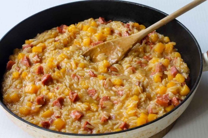 Butternut Squash, Kale and Chorizo Risetti - between2kitchens