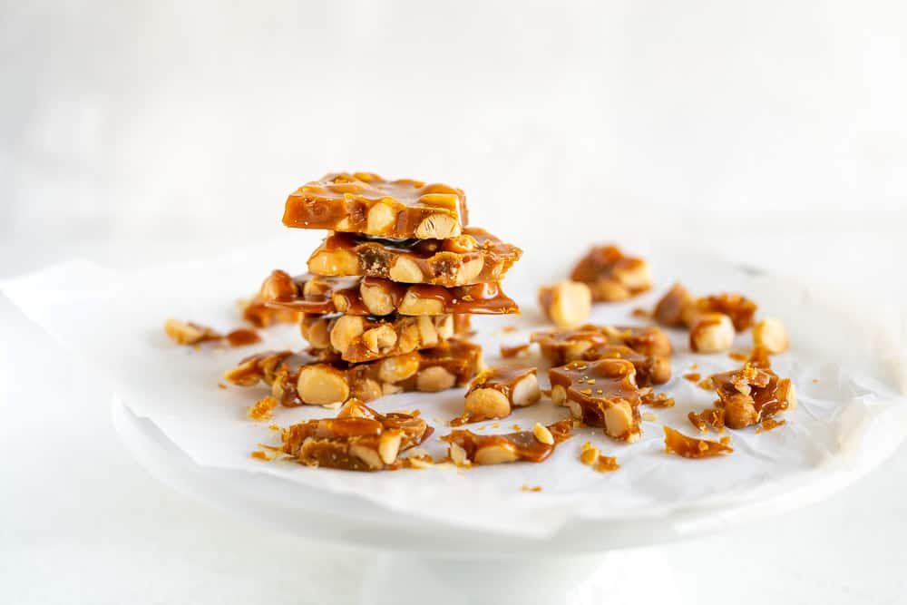 Crispy Macadamia Nut Brittle - between2kitchens