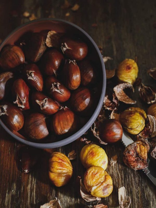 Roasted chestnut soup with green apple & celery - Between2Kitchens