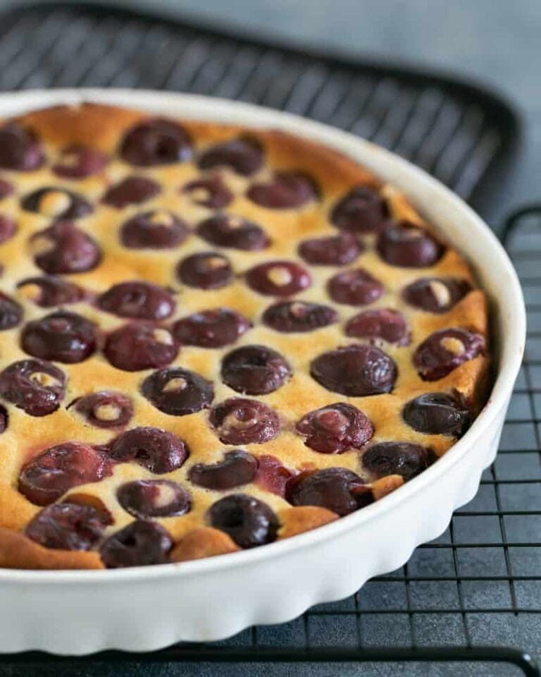 Simple Cherry Clafoutis Tart | between2kitchens