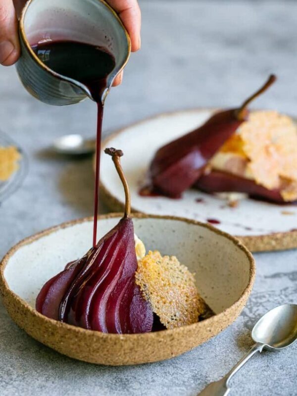 Spice Poached Pears with Mascarpone between2kitchens