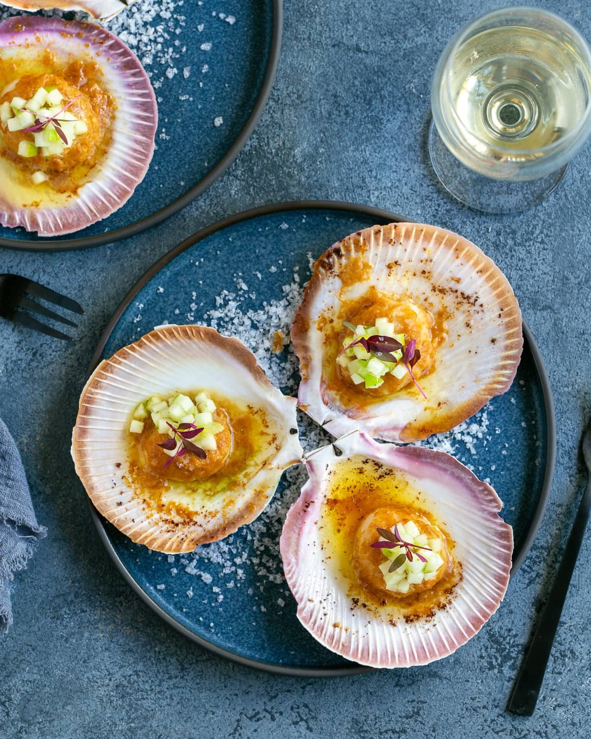 Oven Baked Scallops with Miso and Ginger Butter - Between2Kitchens