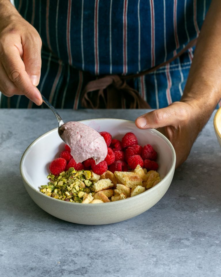 French Raspberry Charlotte Cake - Between2Kitchens