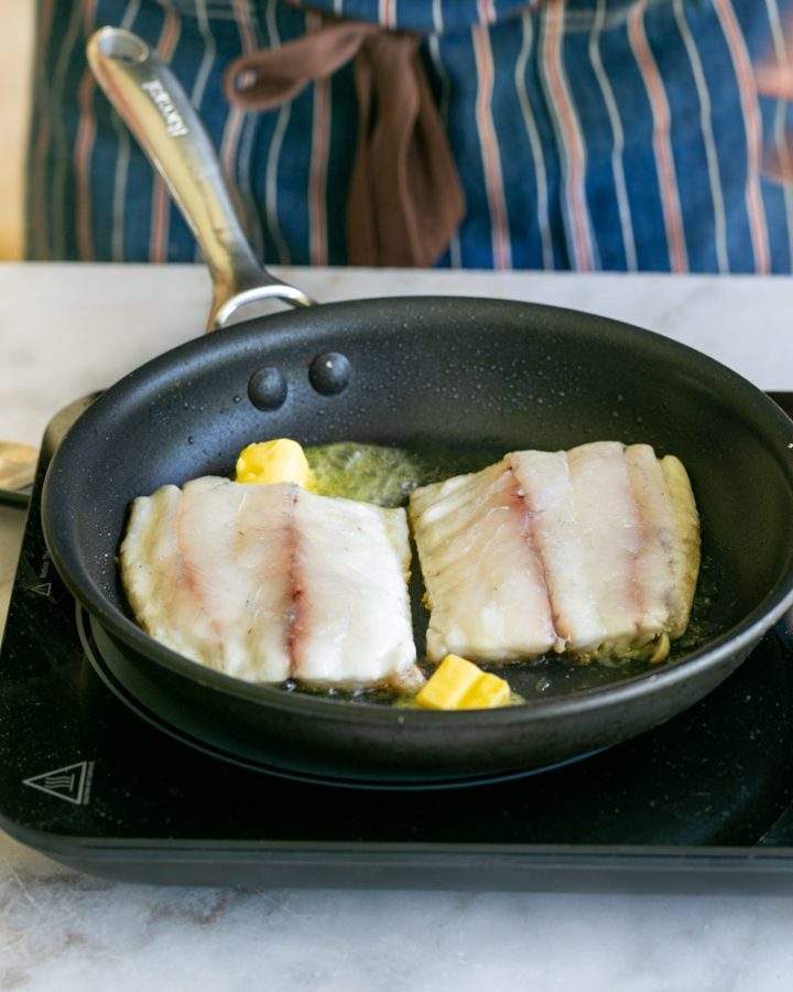 Pan Fried Barramundi Fillet with Seaweed Sauce - Between2Kitchens