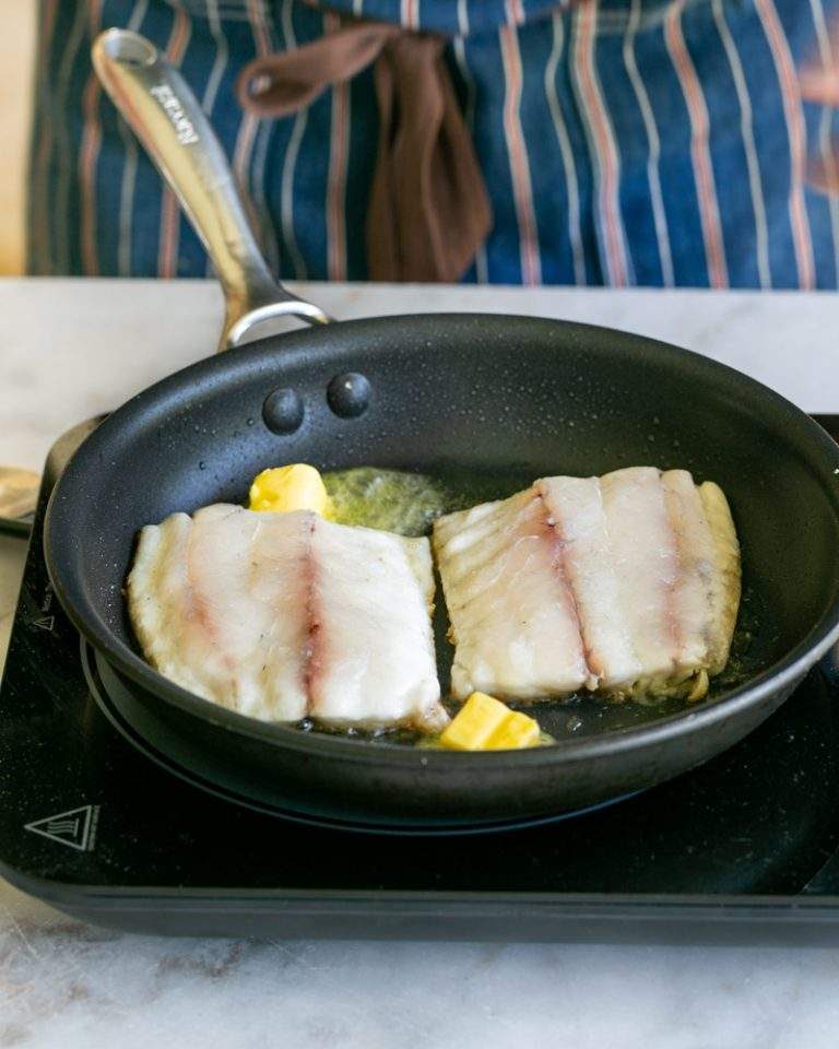 Pan Fried Barramundi Fillet with Seaweed Sauce - Between2Kitchens