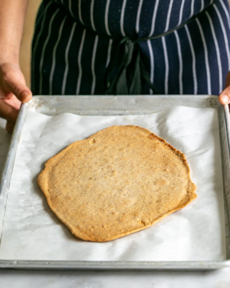Lemon Myrtle Cheesecake with Macadamia Praline - Between2Kitchens