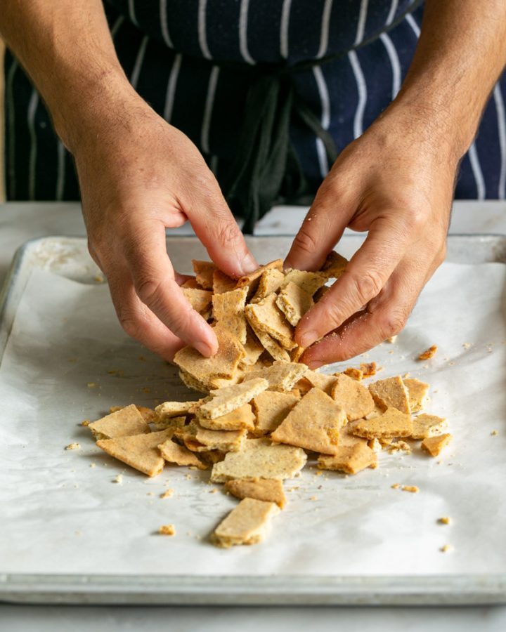 Lemon Myrtle Cheesecake with Macadamia Praline - Between2Kitchens