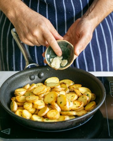 Roasted Kipfler Potatoes with Preserved Lemon - Between2Kitchens