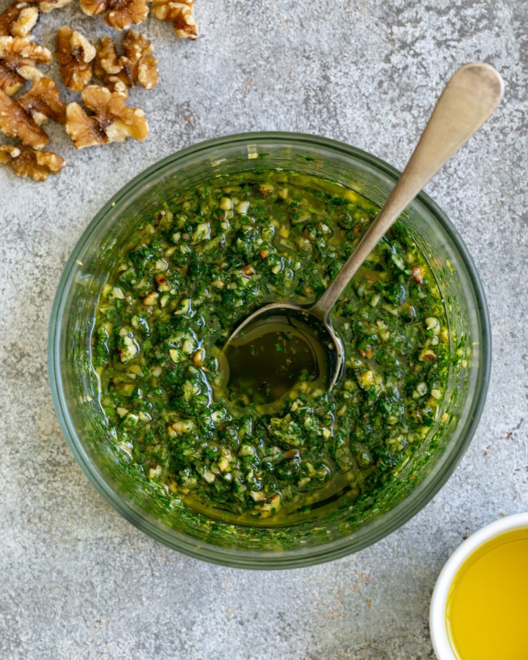 Walnut Lemon Gremolata - Between2Kitchens