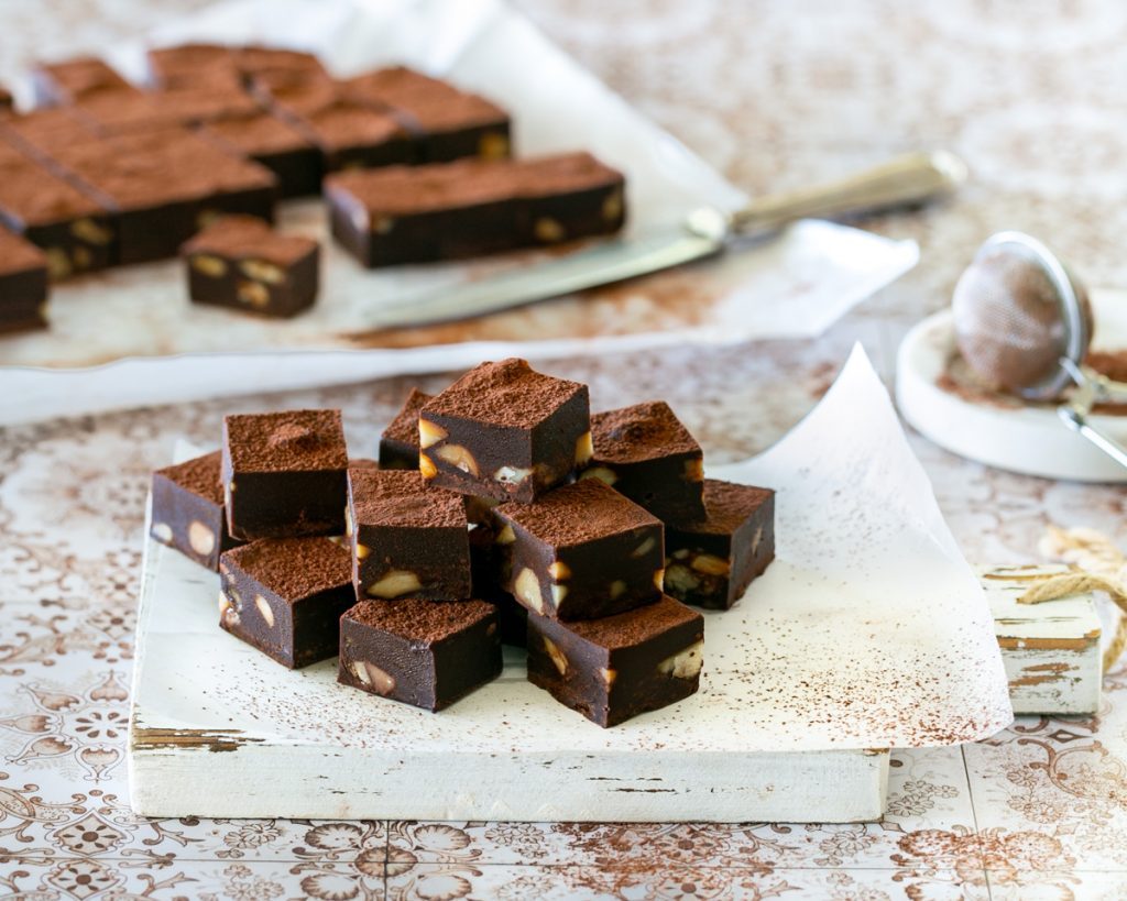 Caramel Chocolate with Salted Macadamia Nuts - Between2Kitchens