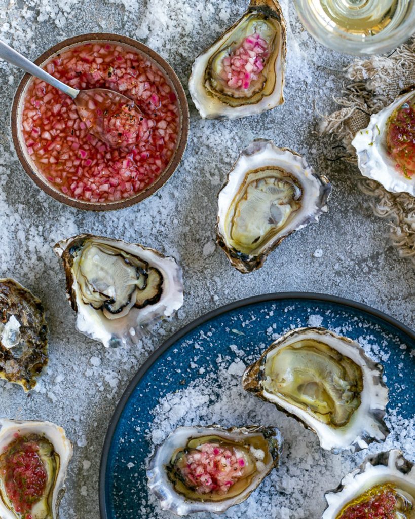 Oyster Vinaigrette (Mignonette Sauce) - Between2Kitchens