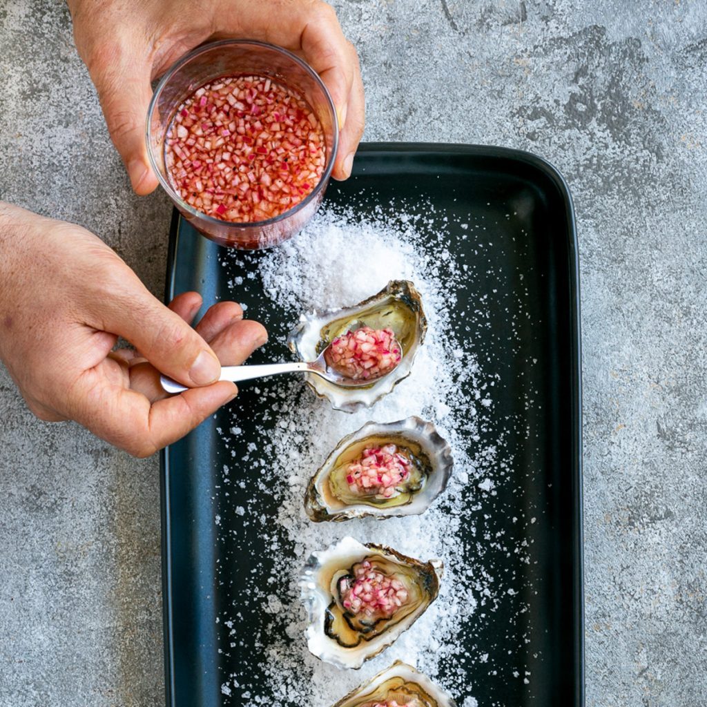 Oyster Vinaigrette (Mignonette Sauce) - Between2Kitchens